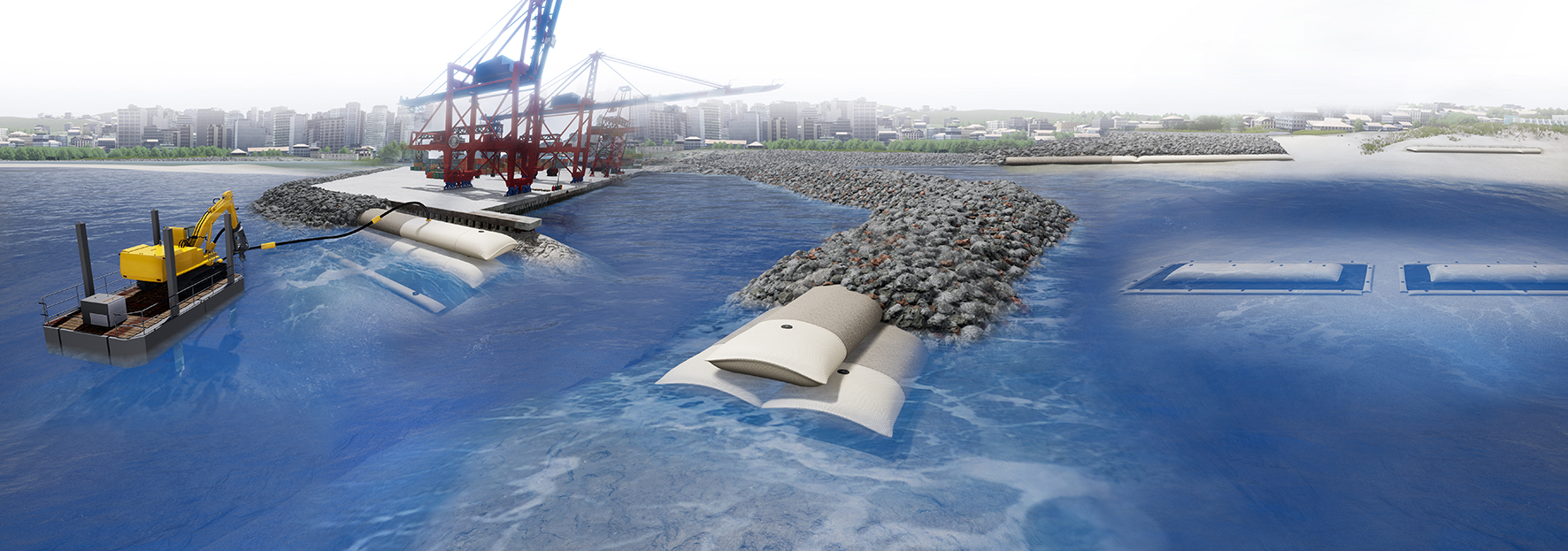 HUESKER introduces new geotextile bag product and provides coastal ...